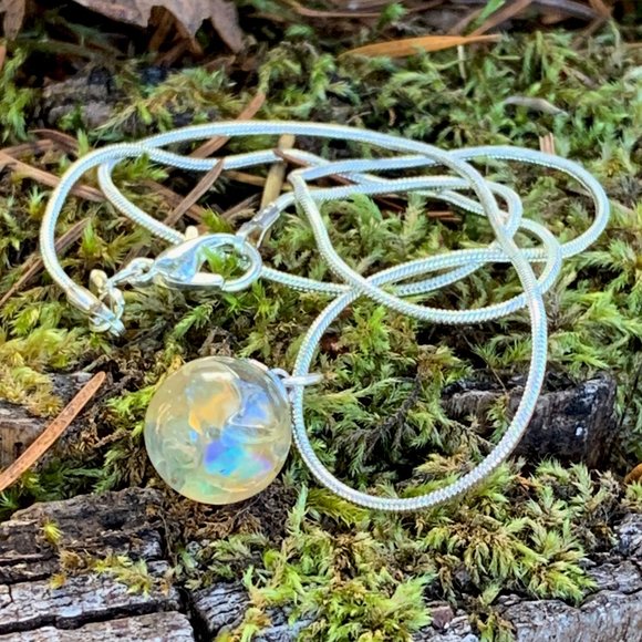 Jewelry | Glass Ball Of Opals Necklace | Poshmark
